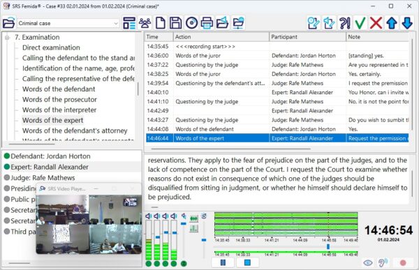 SRS Femida Court Recording Software – Special Recording Systems LLC