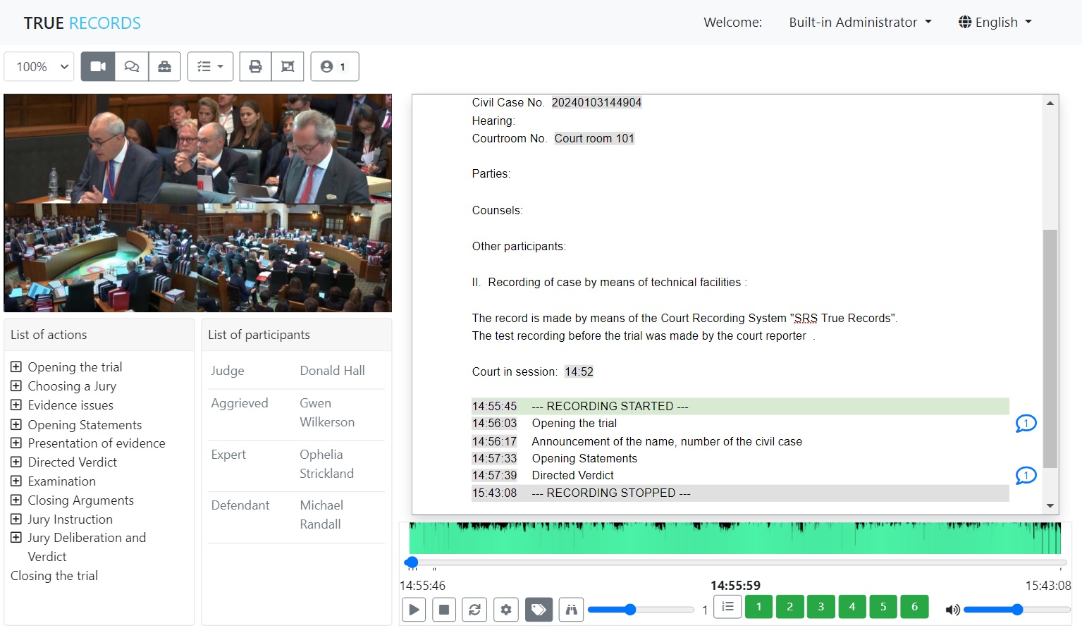 SRS True Records Courtroom Recording, Annotation and Transcribing ...